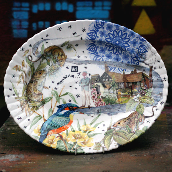 Ad Mauseum Scalloped Edge Oval Platter – Stokes Croft China & PRSC Shop