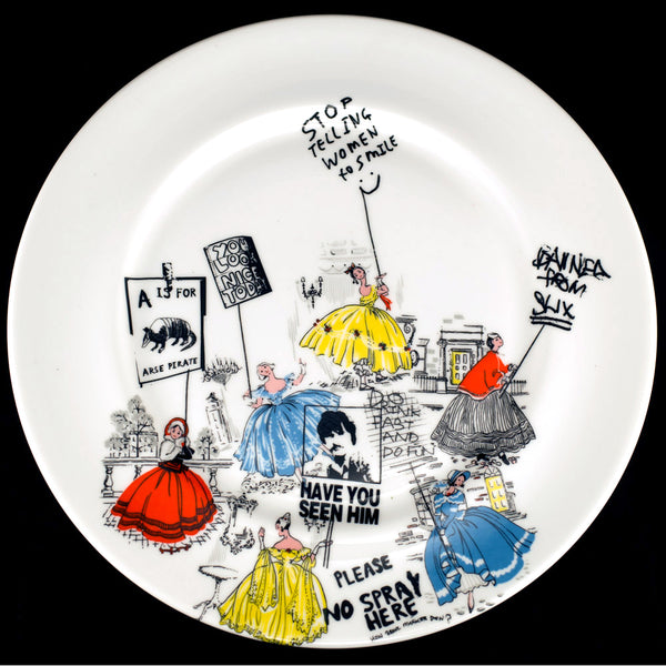 Lady Protest Dinner Plate – Stokes Croft China & PRSC Shop
